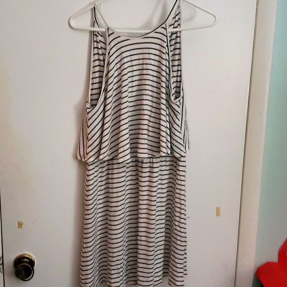 Dresses | Black And White Strip Dress | Poshmark